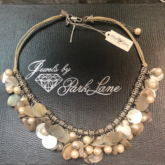 Park Lane | Jewelry | New Park Lane Genuine Shells Faux Pearls Necklace ...